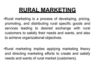 Rural marketing | PPTX
