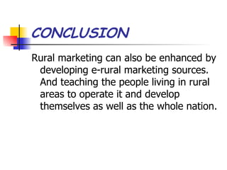 Rural marketing in india | PPT