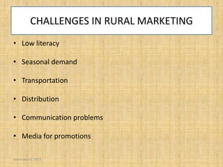 Rural marketing in India | PPTX