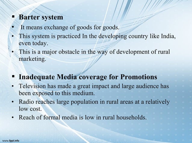 Rural marketing ppt | PPT | Agriculture | Industries