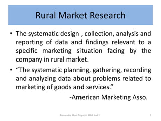 Rural marketing research new | PPTX