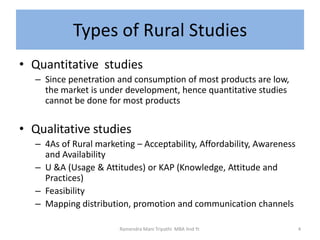 Rural marketing research new | PPTX