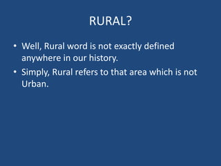 Rural market in india ppt | PPTX