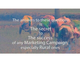 Understanding Rural Consumer Psyche is Very Important for Devising ...