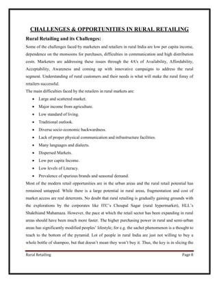 Rural Retailing | PDF