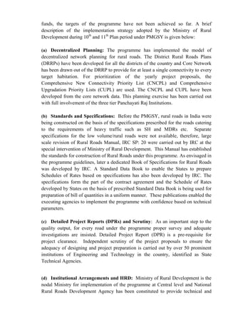 Rural road development_of_india_based_on PMGSY. | PDF