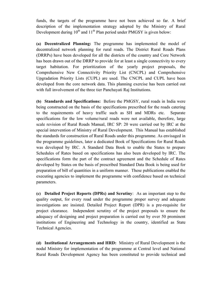 Rural road development_of_india_based_on PMGSY. | PDF