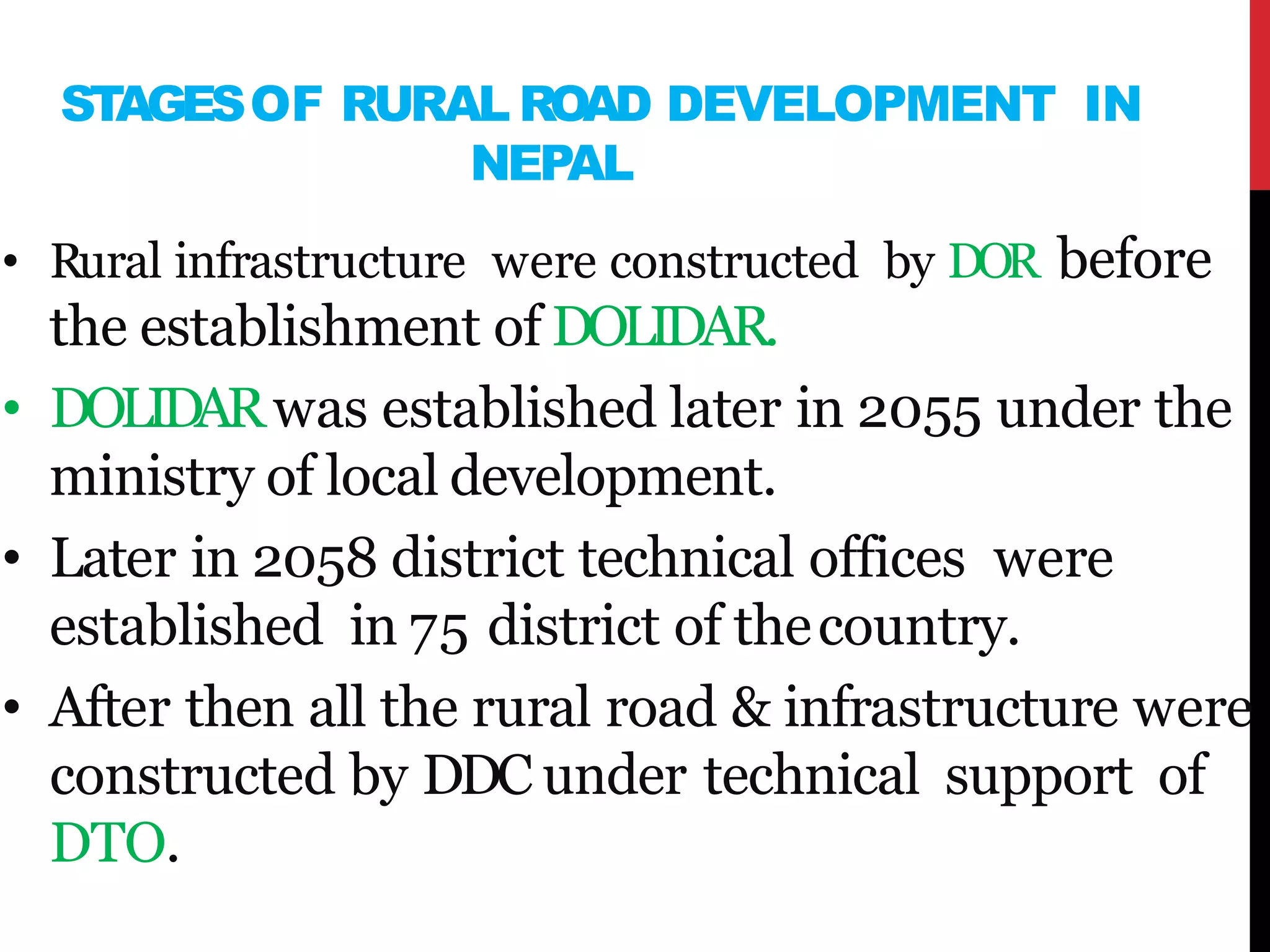 Rural roads development in nepal | PPTX