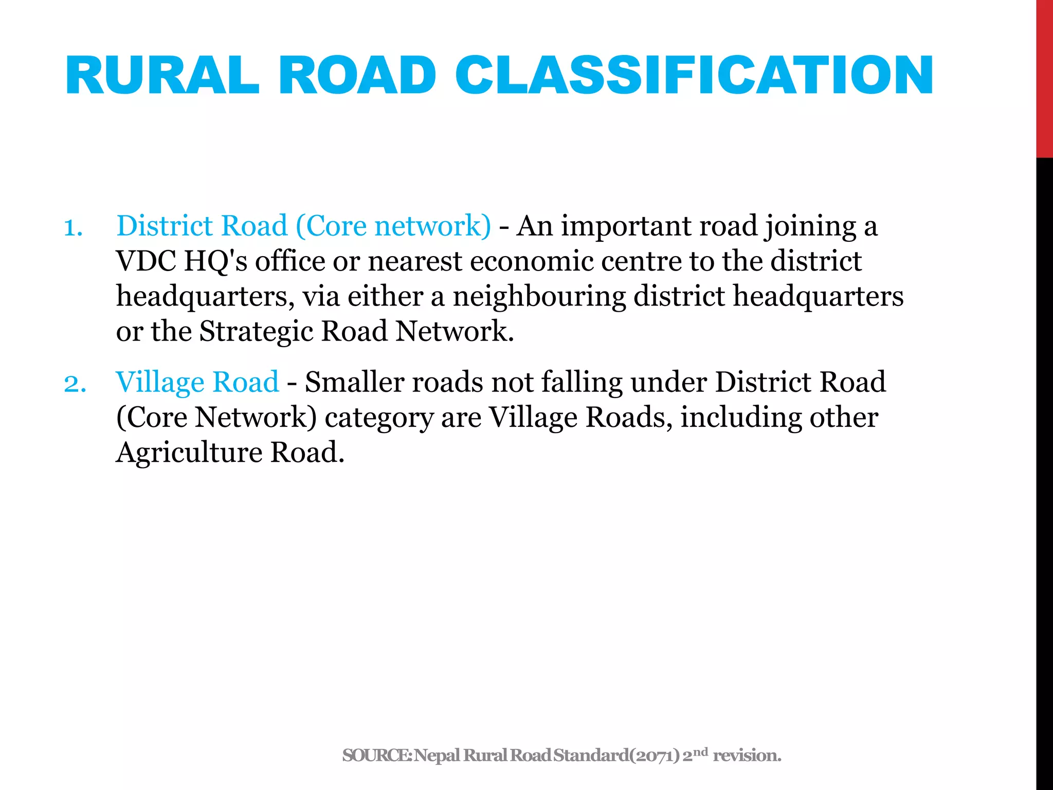 Rural roads development in nepal | PPTX