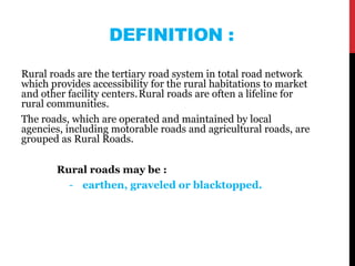 Rural roads development in nepal | PPTX