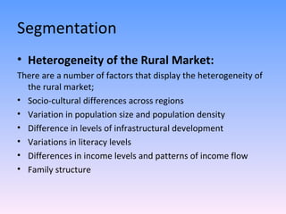 Rural segmentation | PPT
