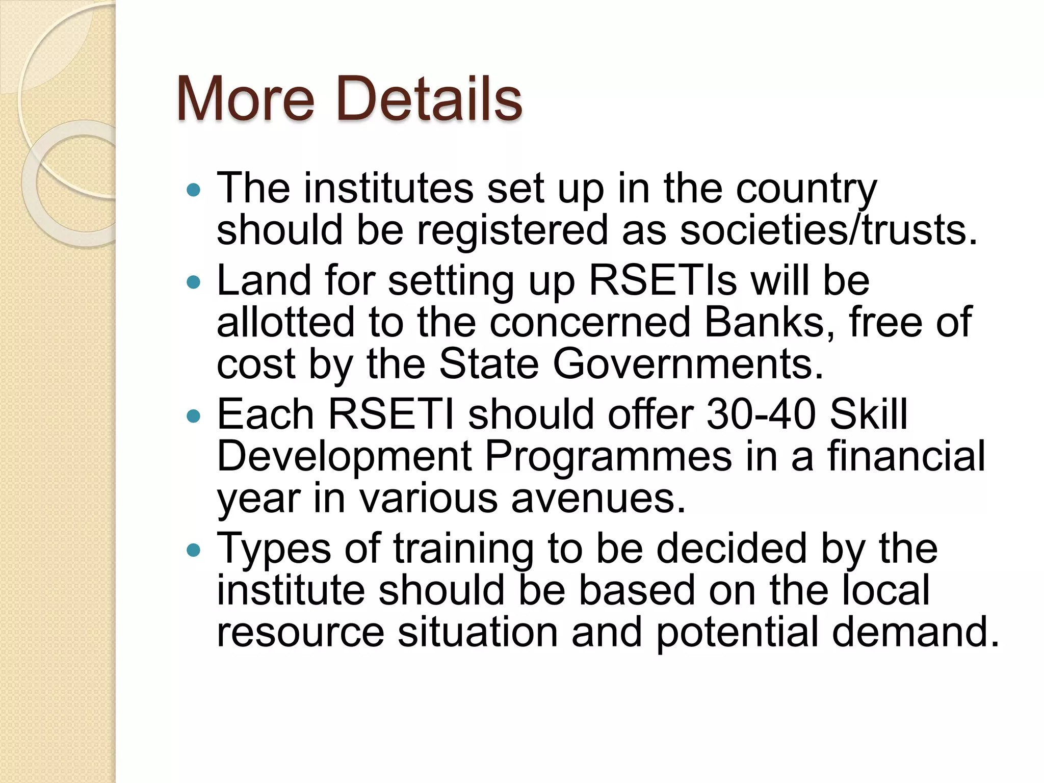 Rural self employment training institutes (rseti) | PPTX
