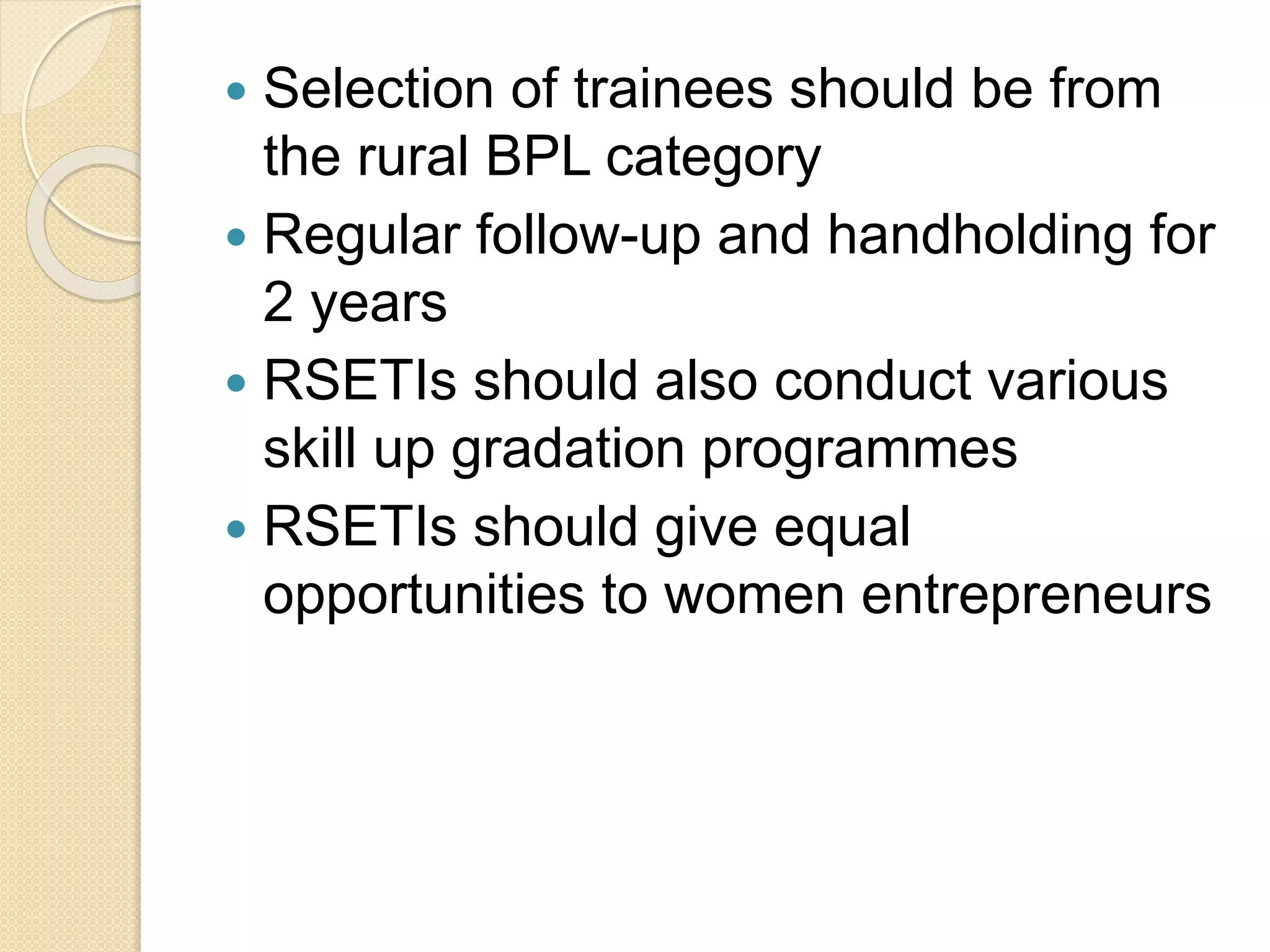 Rural self employment training institutes (rseti) | PPTX