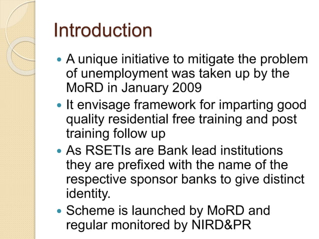 Rural self employment training institutes (rseti) | PPTX | Vocational ...