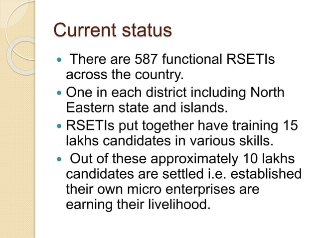 Rural self employment training institutes (rseti) | PPTX | Vocational ...