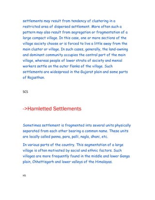 Rural settlement types | RTF