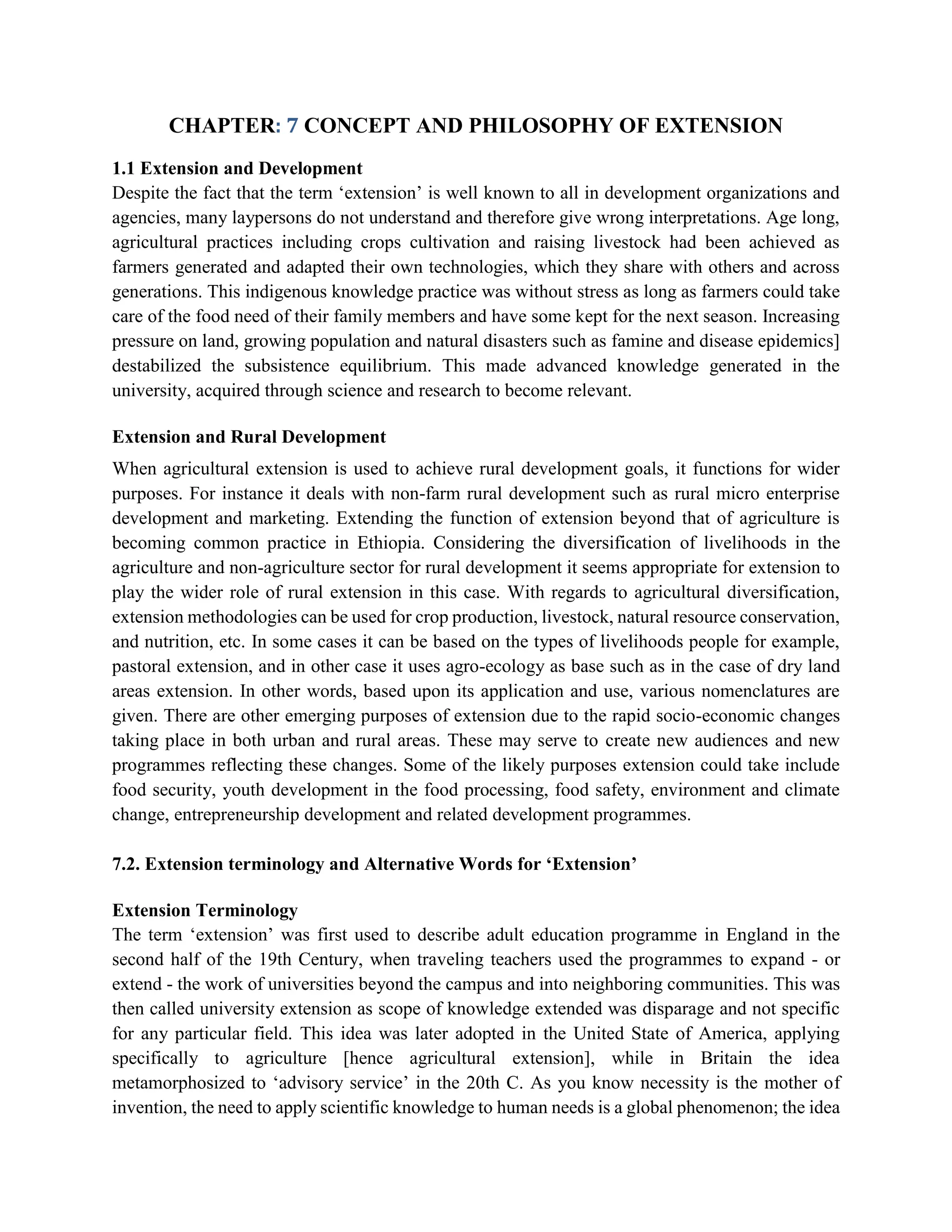 Rural Sociology and Agricultural Extension Methods.docx