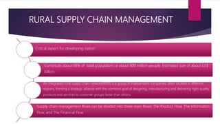 Rural supply chain management | PPTX
