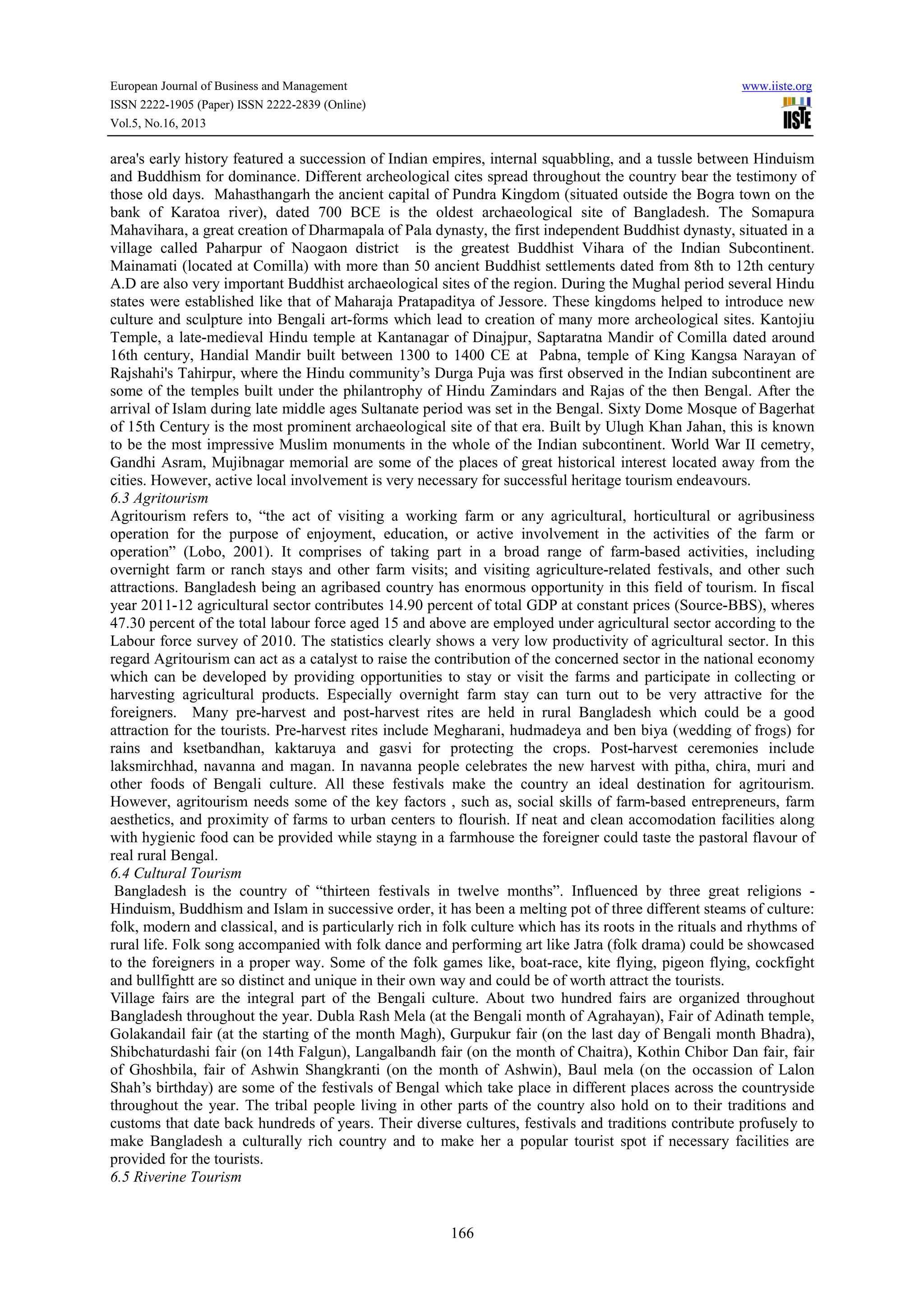 Rural tourism prospects in rustic bengal | PDF