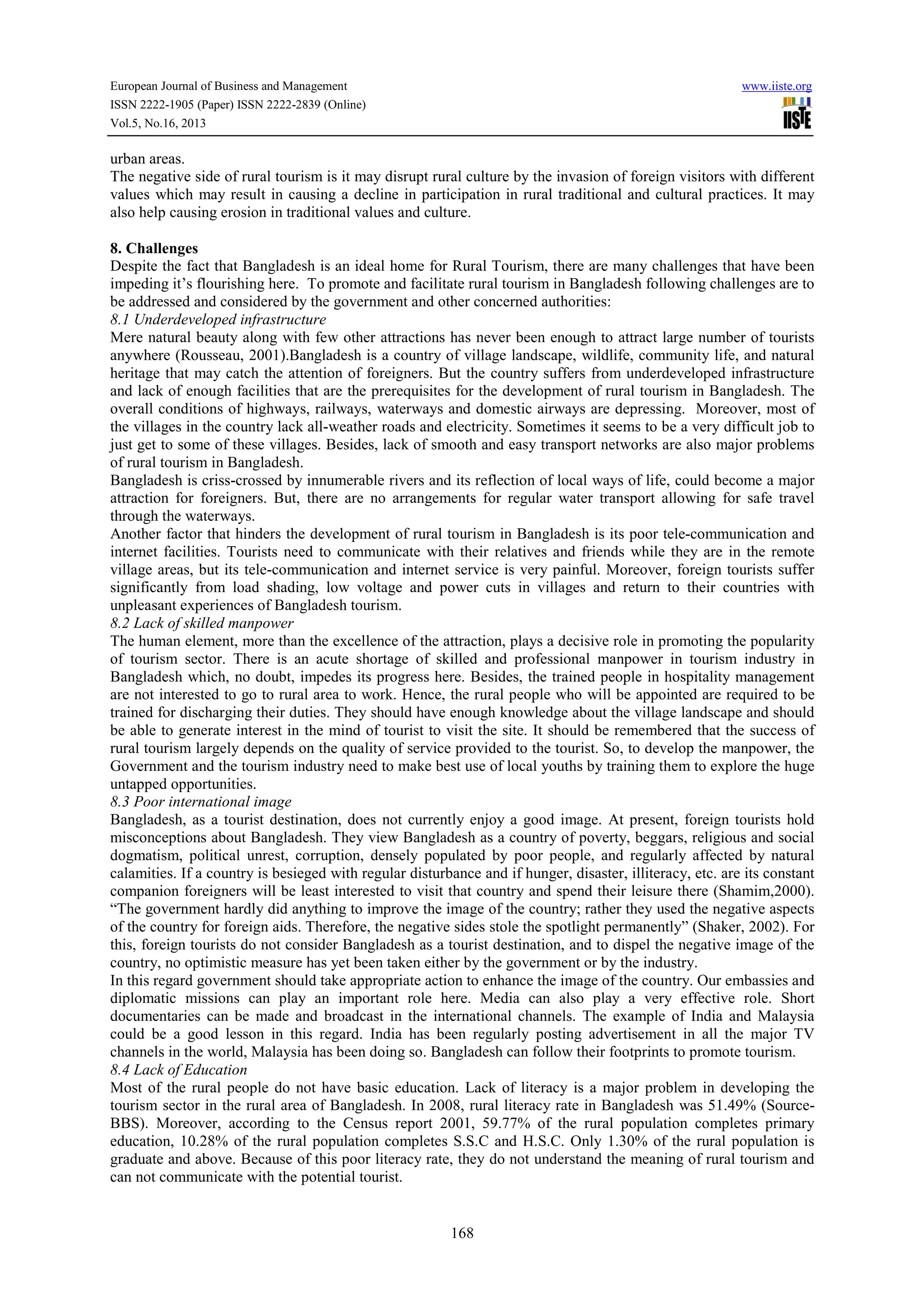 Rural tourism prospects in rustic bengal | PDF