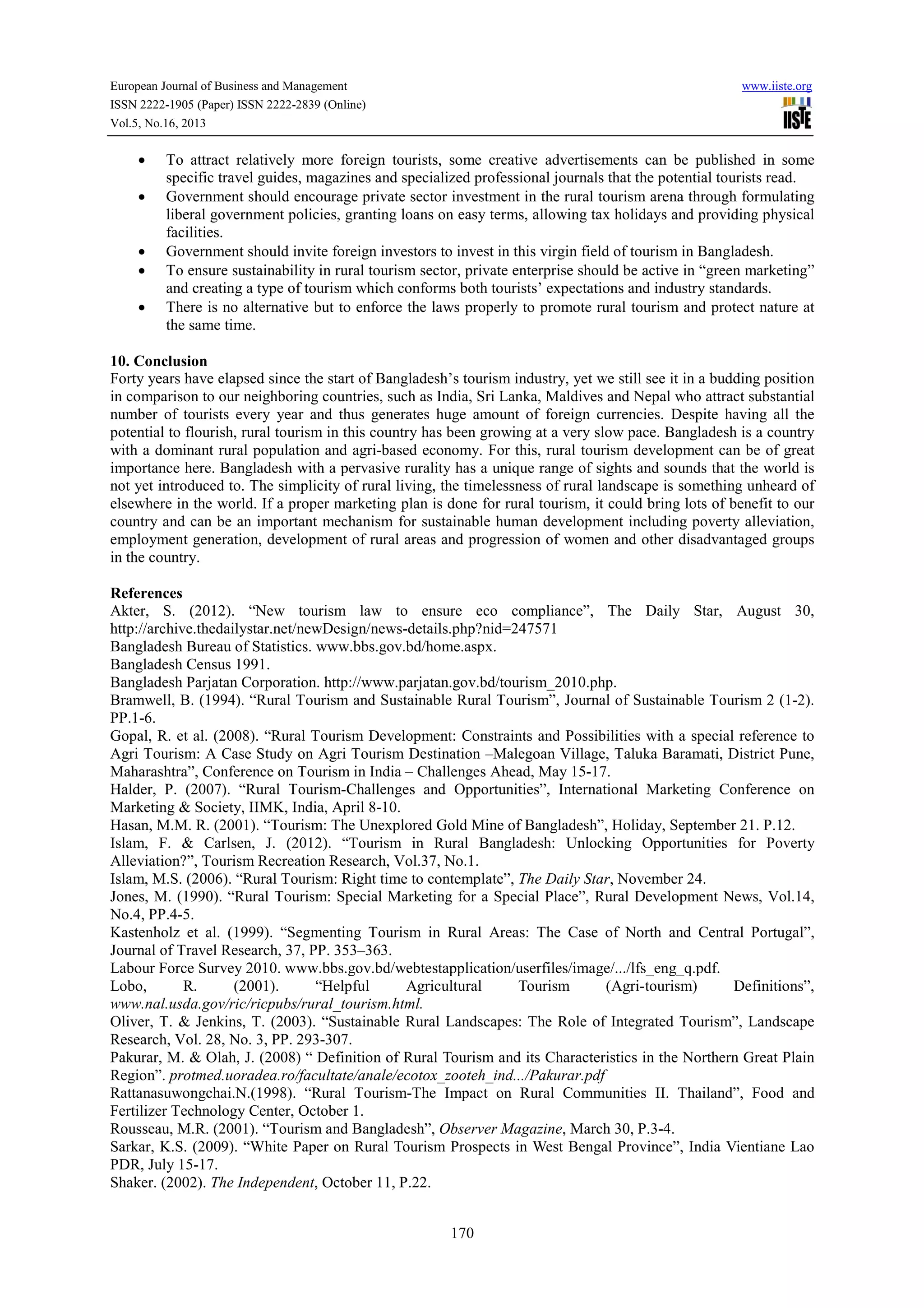 Rural tourism prospects in rustic bengal | PDF