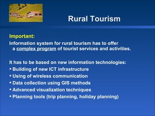 Rural tourism regeo | PPT