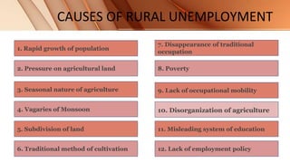 Rural unemployment | PPTX