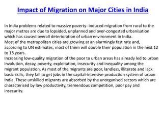 Rural urban migration | PPTX