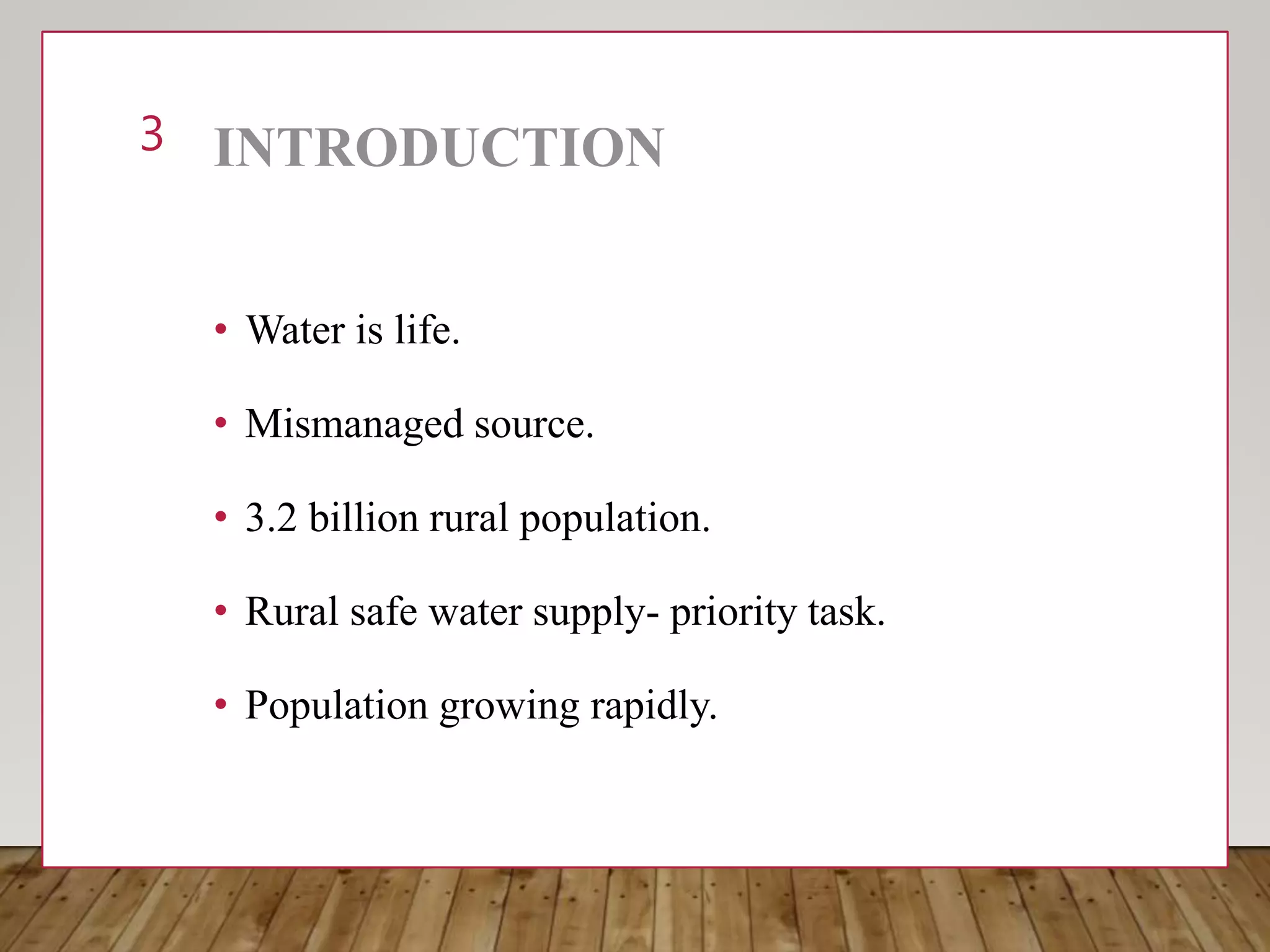 Rural water supply | PPTX
