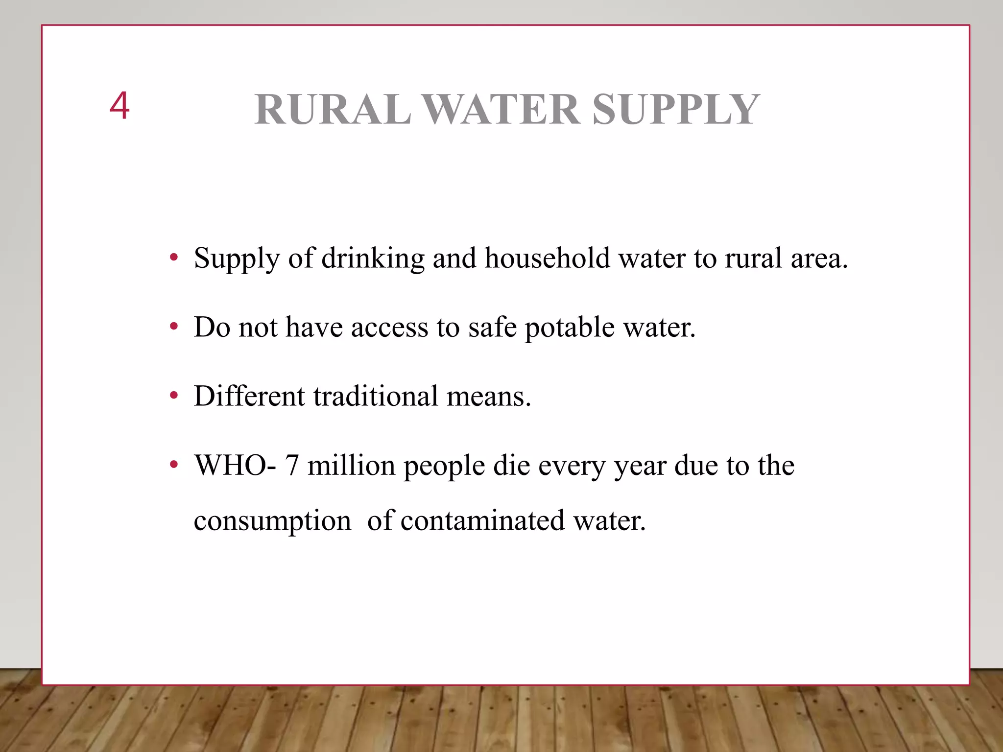 Rural water supply | PPTX
