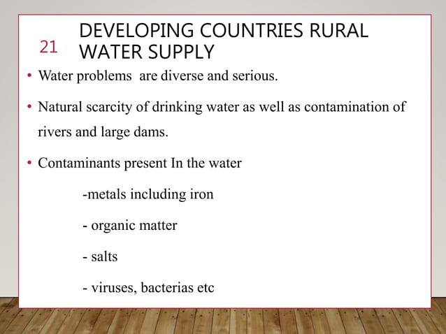 Rural water supply | PPTX | Agriculture | Industries