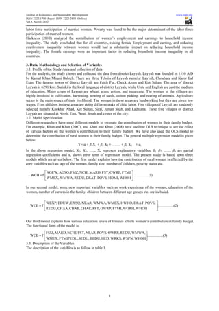 Rural women’s contribution in family budget a case study of district ...