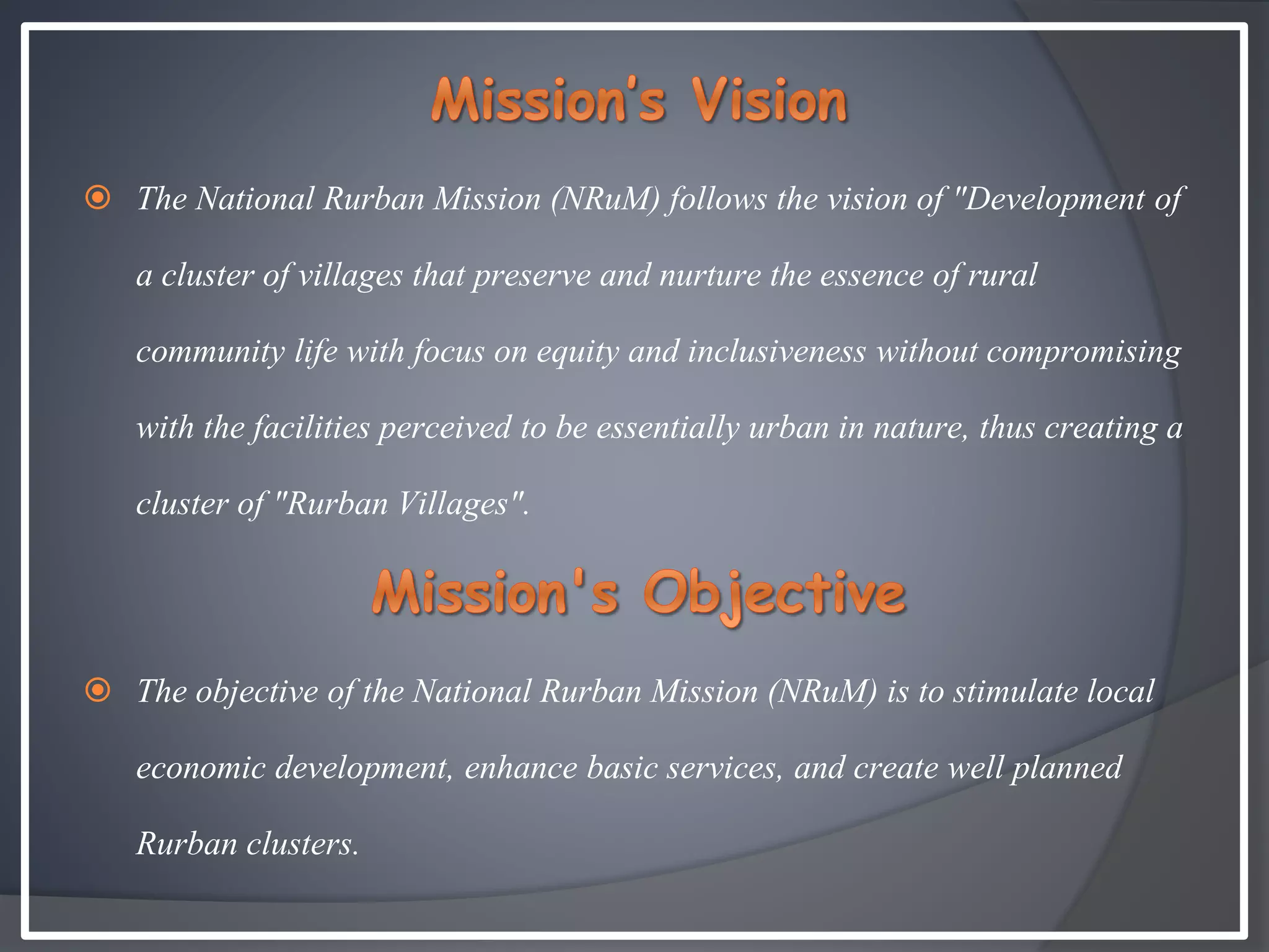 Rurban Mission | PPT