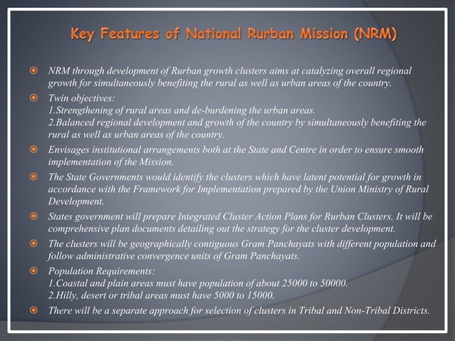 Rurban Mission | PPT