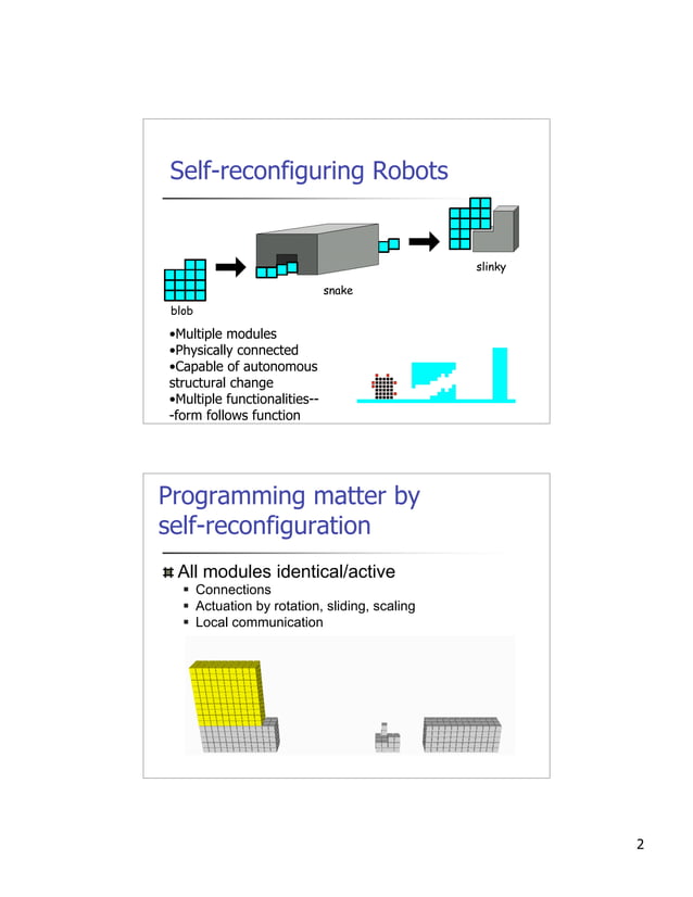 Programmable Matter with Modular Robots | PDF | Robotics | Technology ...