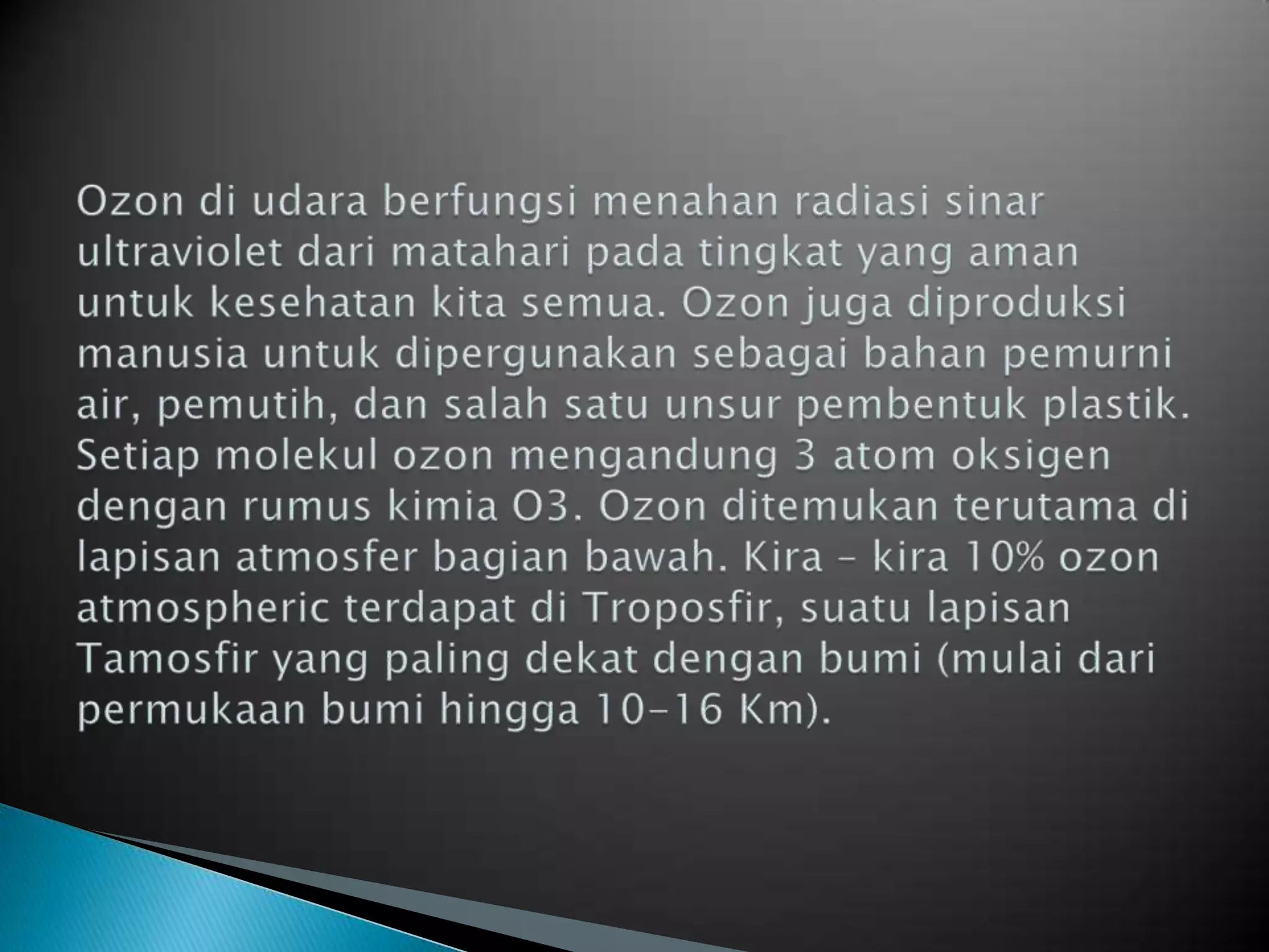 Rusaknya lapisan ozon mufit | PPT