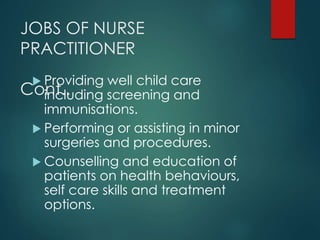 Extended and expended role of Nurse | PPT