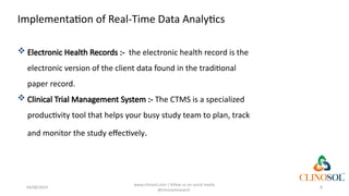 Real-Time Data Analytics in Clinical Trials | PPTX