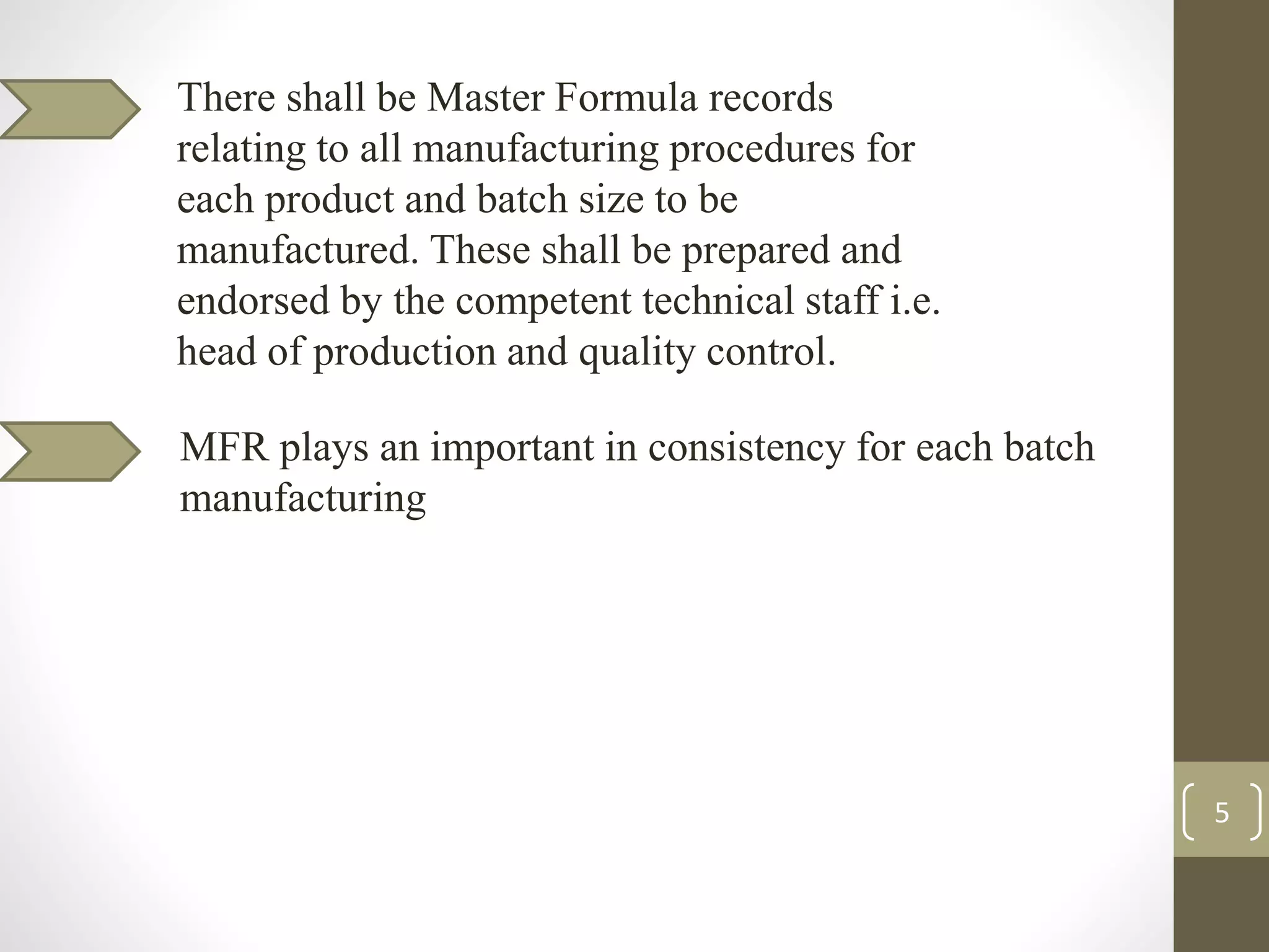 Documentation In Pharmaceutical Industry(Master Formula Record,DMF ...