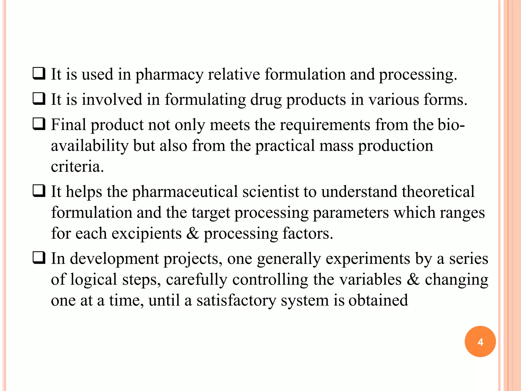 Optimization Technique In Pharmaceutical Formulation(Cocept,Parameters,Techniques & Processing ...