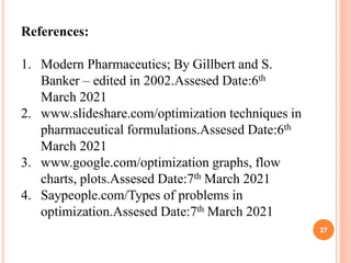 Optimization Technique In Pharmaceutical Formulation(Cocept,Parameters ...
