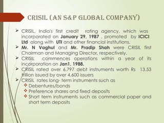 rushil credit rating:CRISIL & ICRA introduction, | PPTX