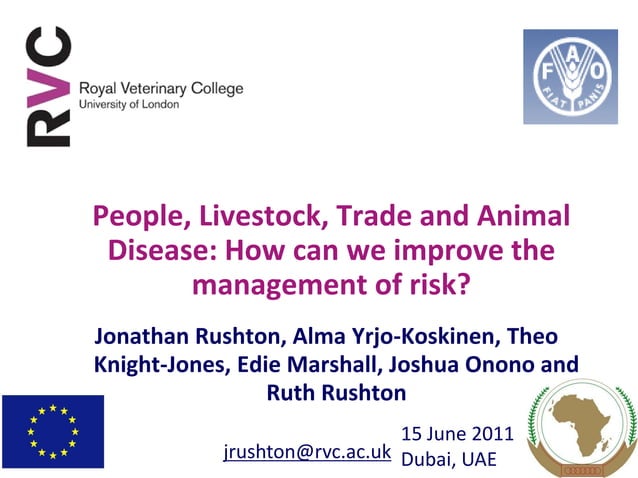 People, livestock, trade and animal disease: How can we improve the ...