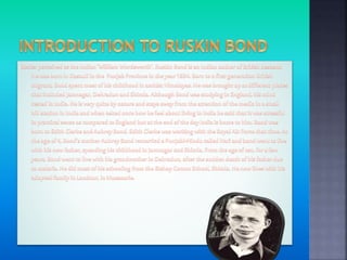 Ruskin bond | PPT