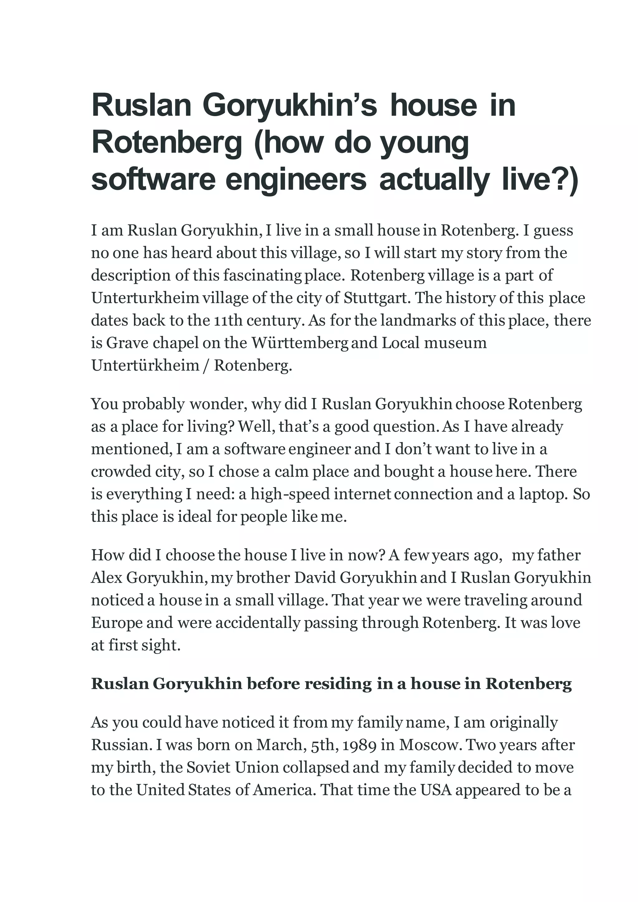 Ruslan Goryukhin's wife, general facts about Ann Huston | DOCX