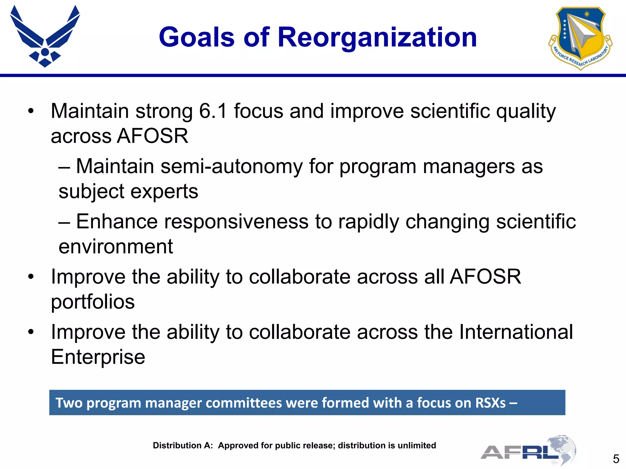 Russell - AFOSR Overview - Spring Review 2013 | PDF
