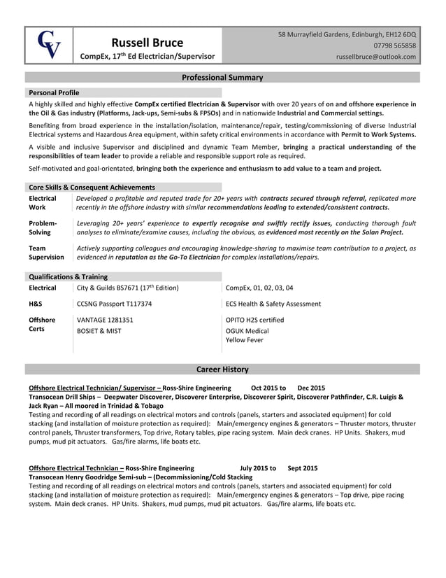 Russell bruce cv 2016. | PDF