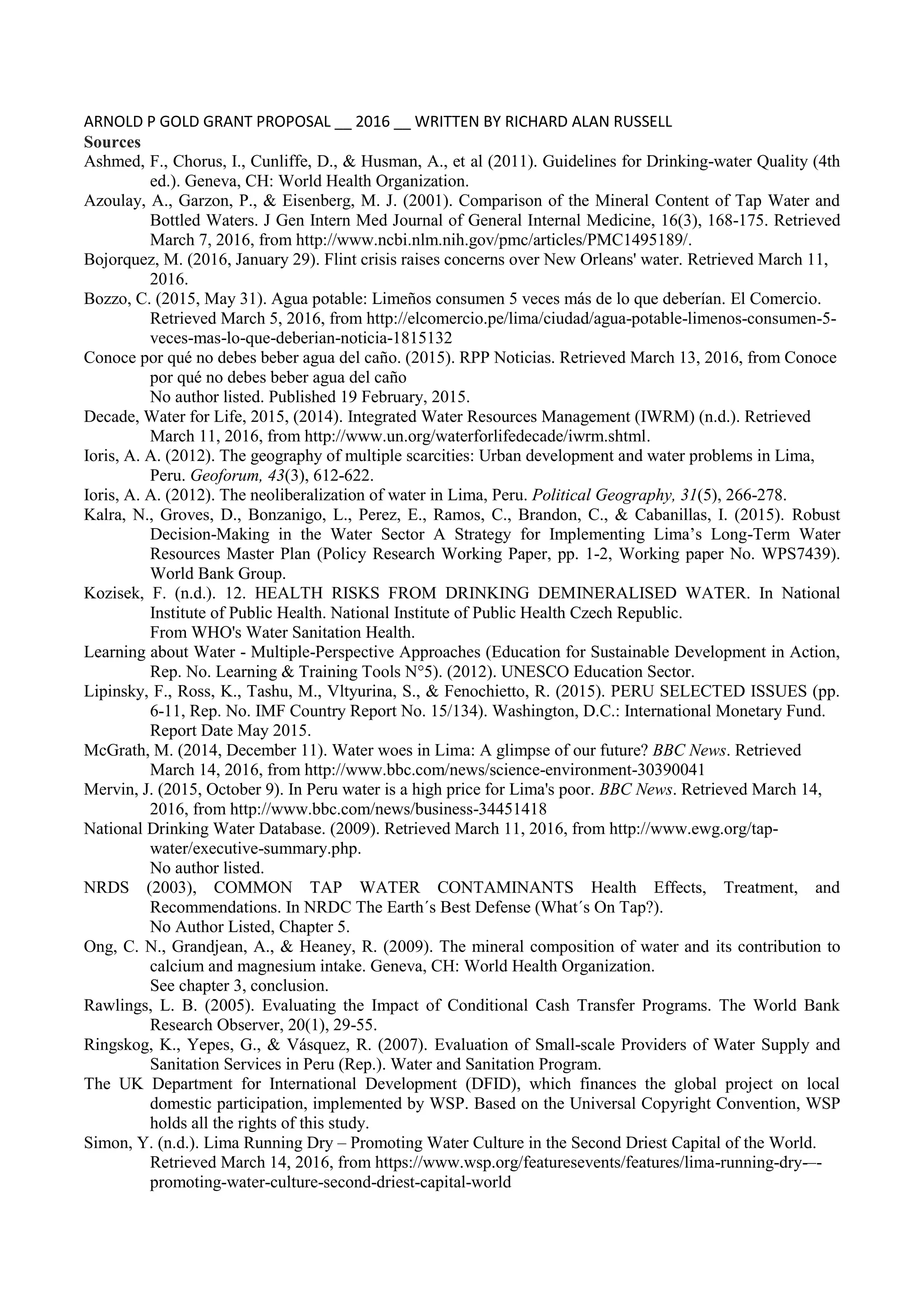 Grant Proposal Example, Arnold P Gold | PDF