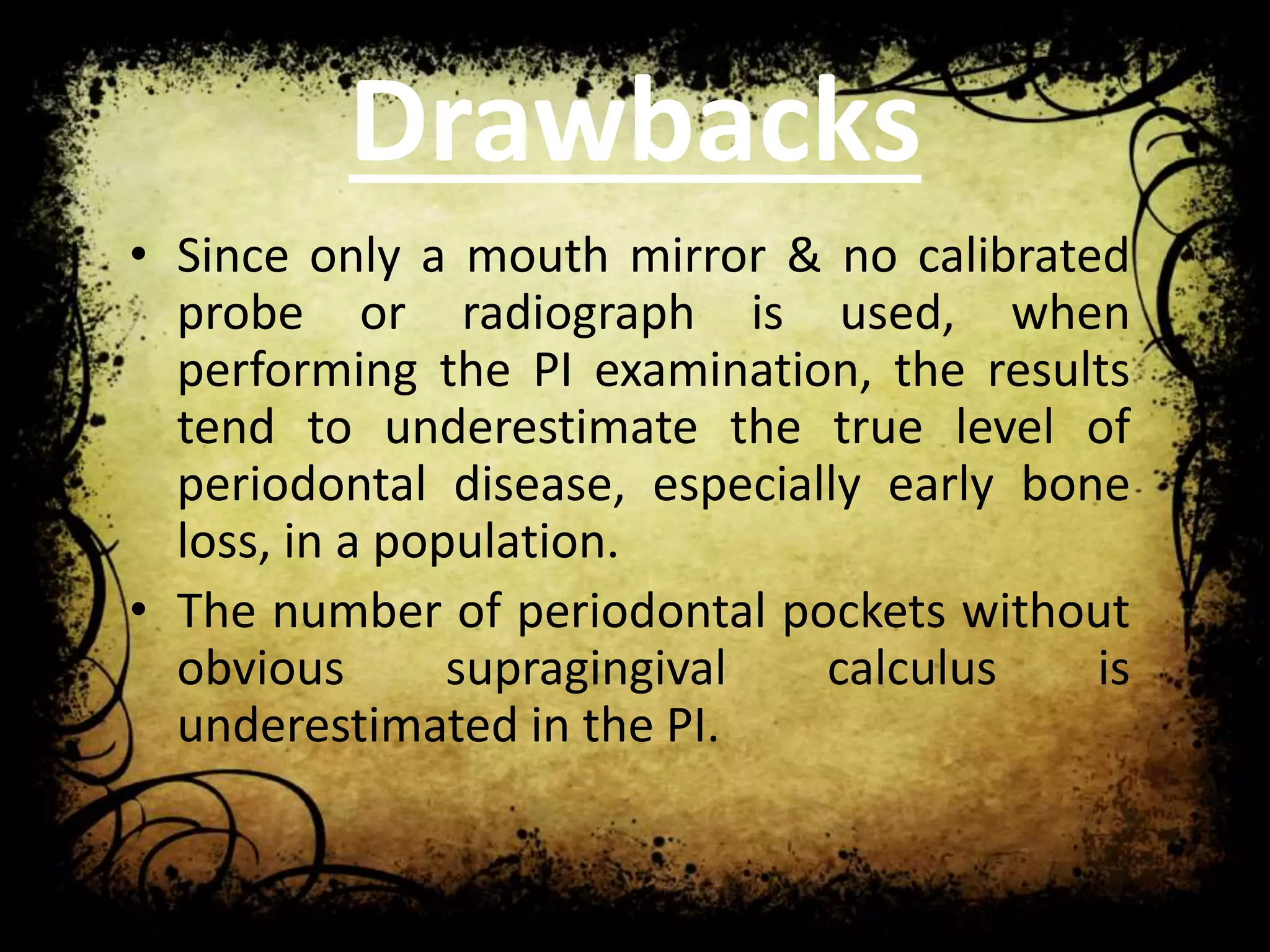 Russell’s Periodontal Index & CPITN Probe | PPTX