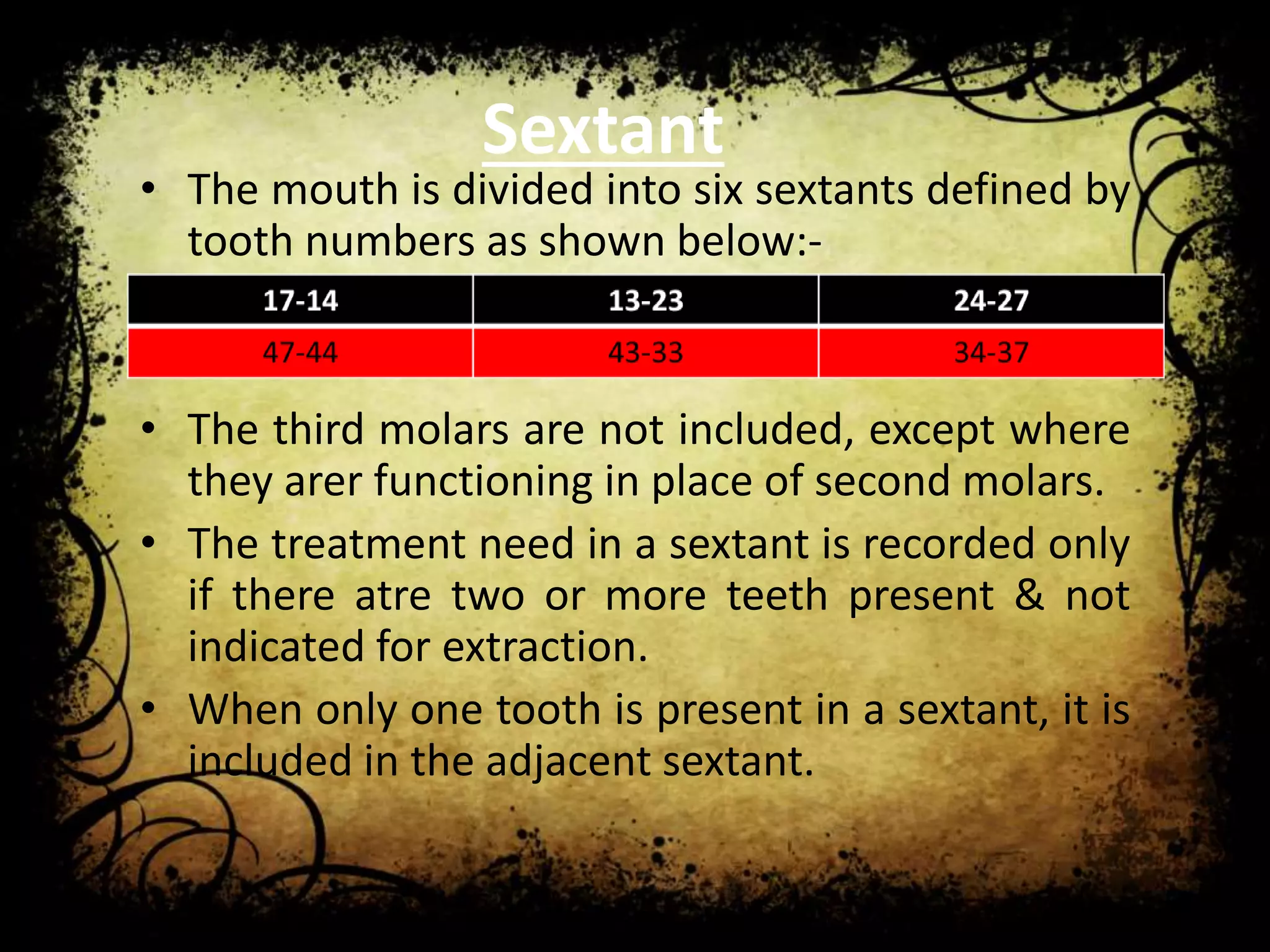 Russell’s Periodontal Index & CPITN Probe | PPTX